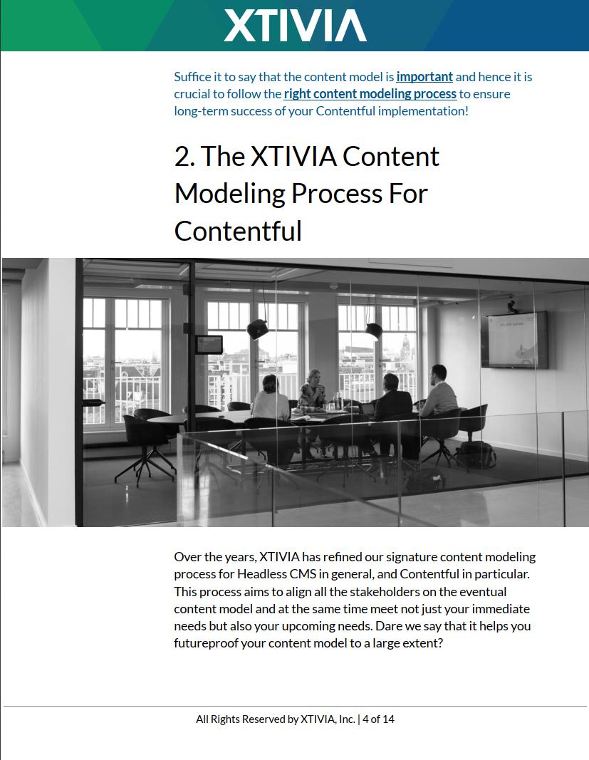 XTIVIA Contentful Content Modeling Process Resource | XTIVIA