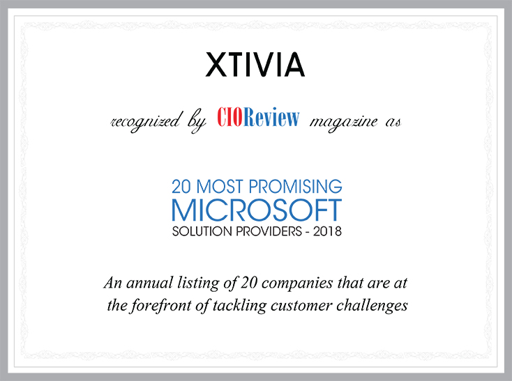 XTIVIA Among 2018’s Top Microsoft Solution Providers
