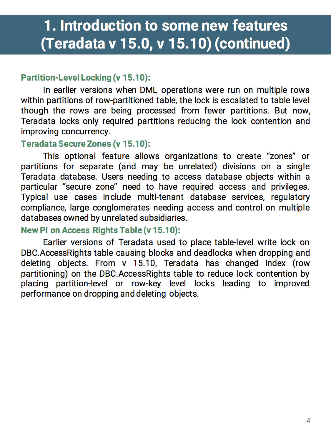 New Features, Design, & Tuning Tips for Teradata 15.10 | XTIVIA